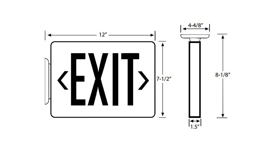LEX - LED Exit sign provides red or green illumination
